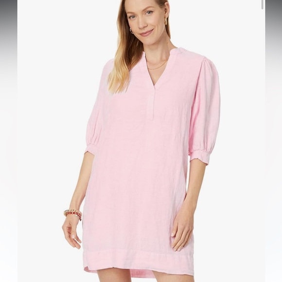 Lilly Pulitzer | Dresses | Lilly Pulitzer Mialeigh Linen Popover Dress ...